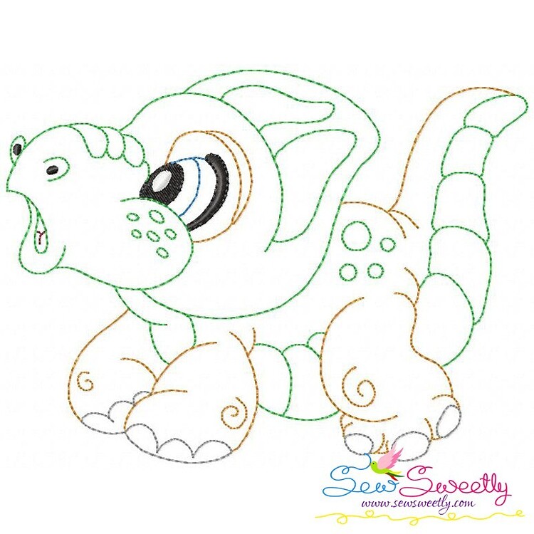 Free Vintage Stitch Baby Dinosaur-2 Embroidery Design - Free For 72 ...