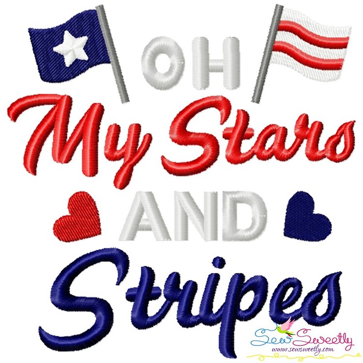 Free Oh My Stars and Stripes Patriotic Embroidery Design - Free For 72 ...