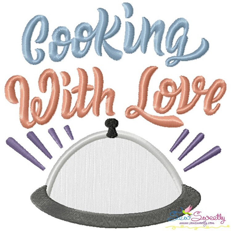 Free Cooking With Love Kitchen Lettering Applique Design - Free For 72 ...